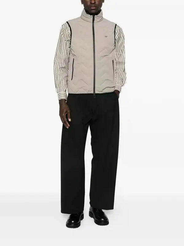 Emporio Armani Chevron Zip Gilet