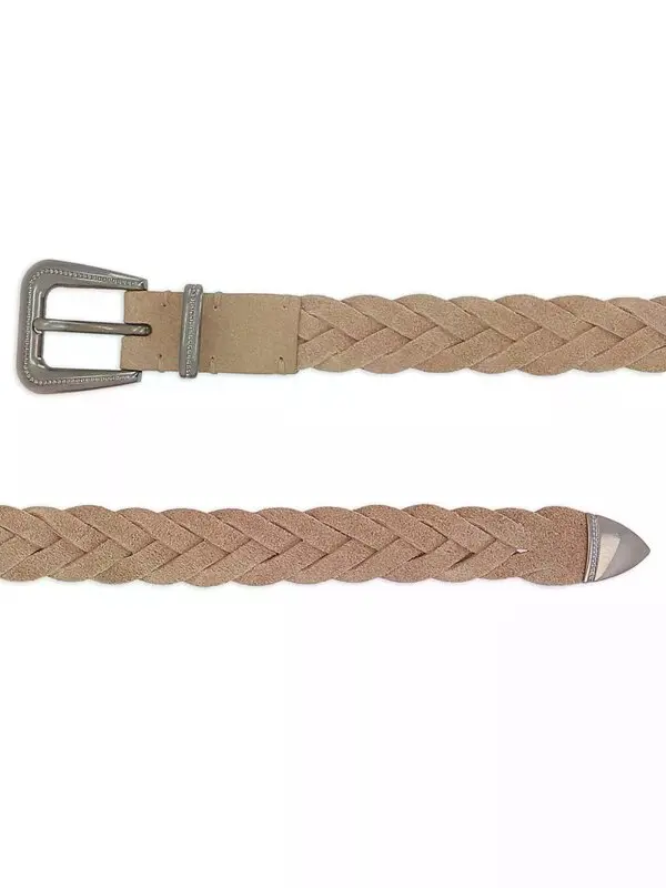 Brunello Cucinelli Braided Buckle Belt - Neutrals
