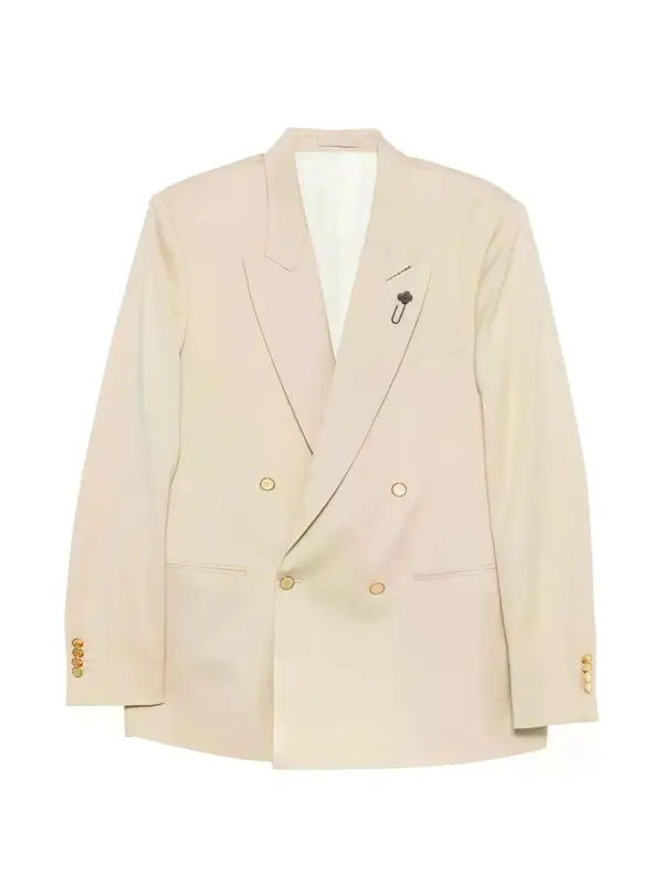 LARDINI Double-breasted Blazer - Neutrals