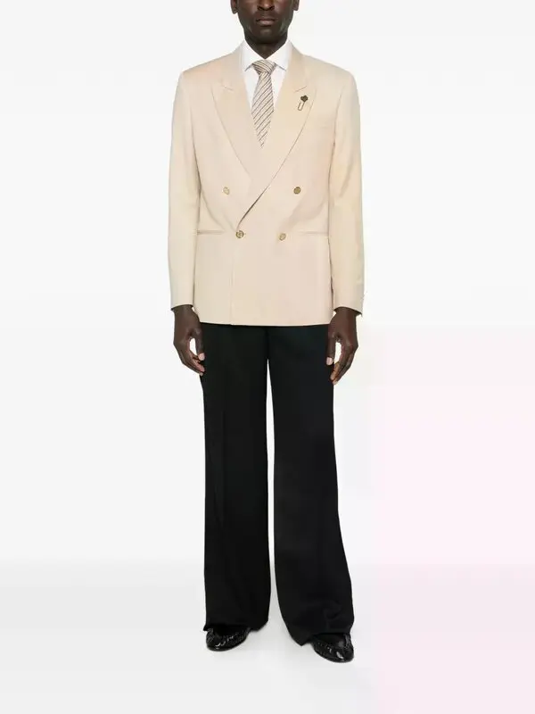 LARDINI Double-breasted Blazer - Neutrals