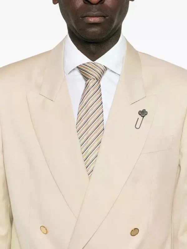 LARDINI Double-breasted Blazer - Neutrals