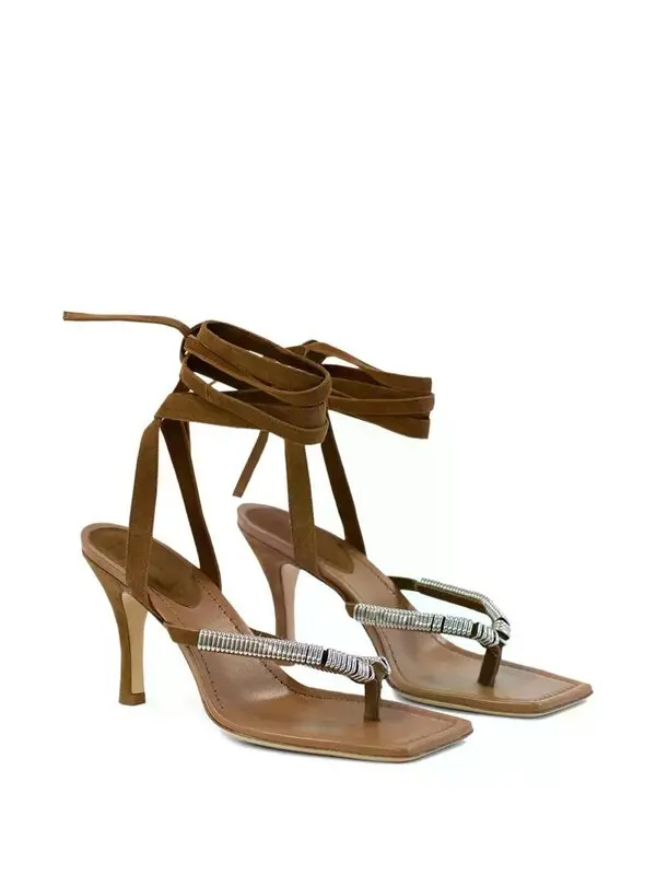 Christopher Esber Frida Pierced Heel Sandals - Brown