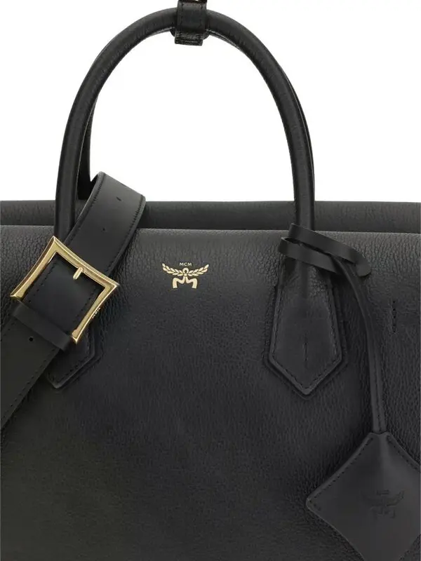 Mcm Milla Leather Tote - Black