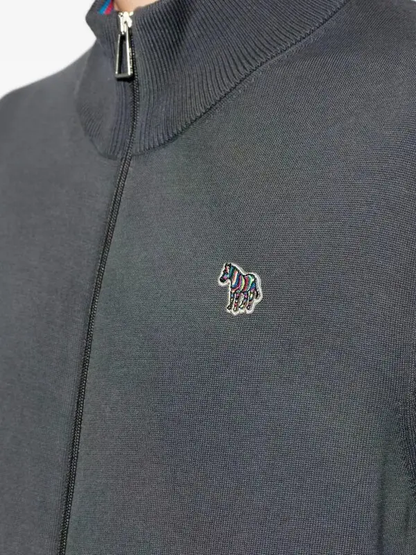 Paul Smith Zebra Logo Zip-up Cardigan