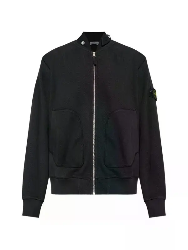 Stone Island Logo-patch Zip-up Sweatshirt