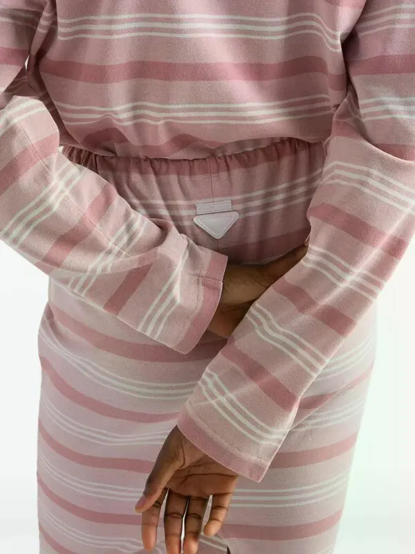 Prada Striped Midi Skirt - Pink