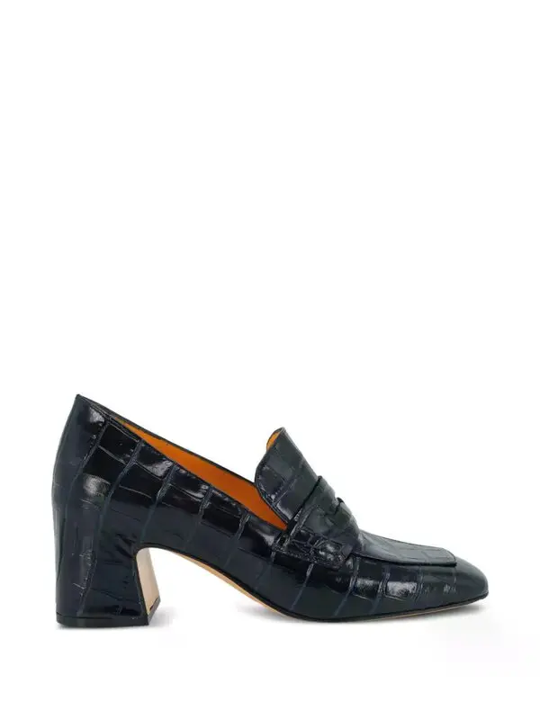 MADISON MAISON Croc-effect Leather Loafers