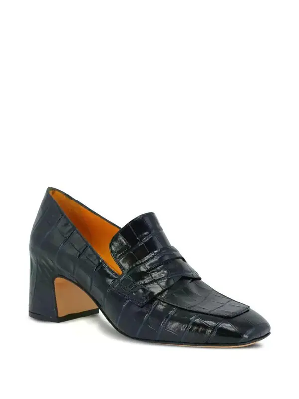 MADISON MAISON Croc-effect Leather Loafers