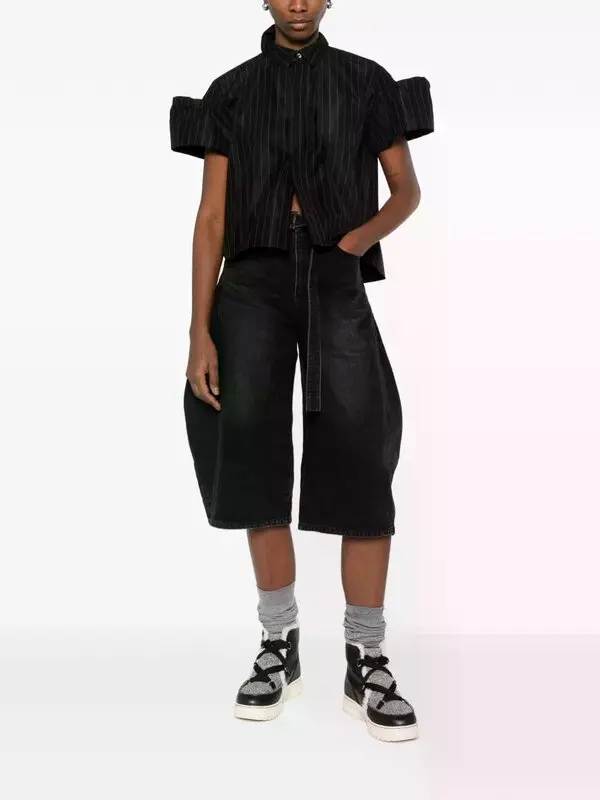 Sacai Puff-sleeved Pinstripe Shirt