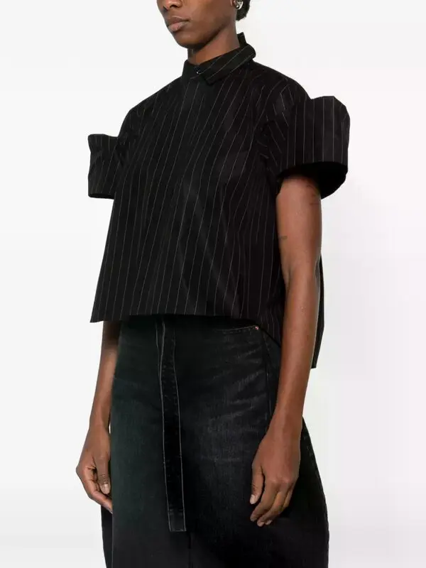 Sacai Puff-sleeved Pinstripe Shirt