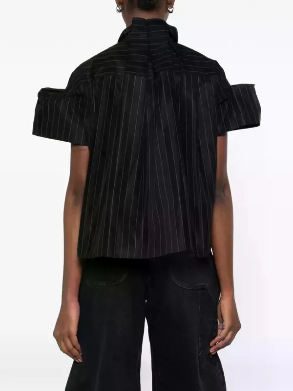 Sacai Puff-sleeved Pinstripe Shirt