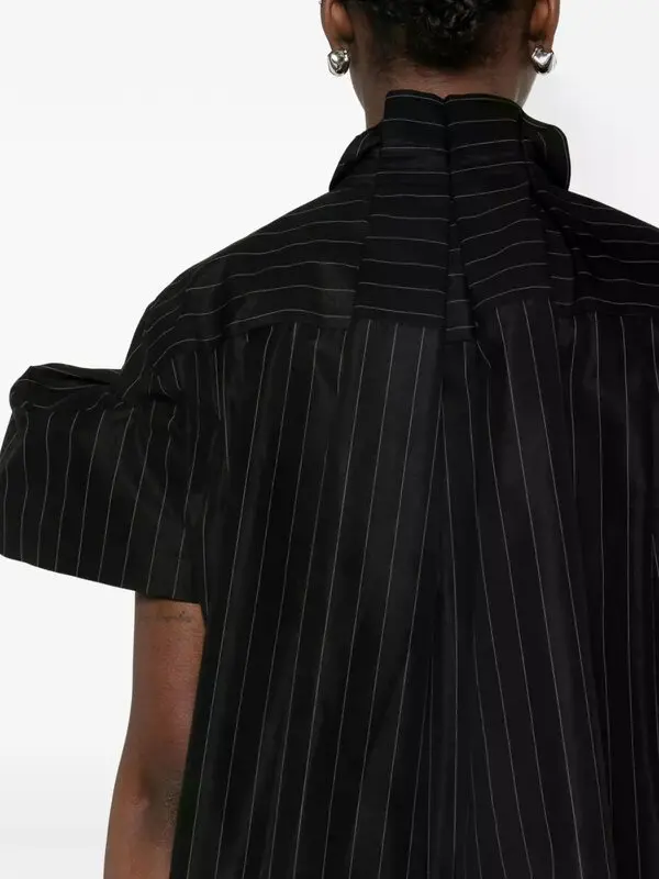 Sacai Puff-sleeved Pinstripe Shirt