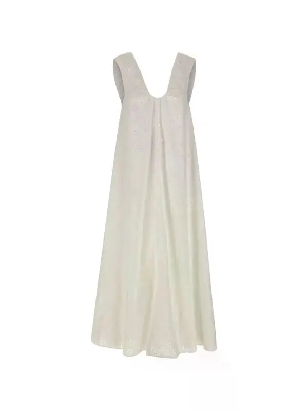 Faithfull The Brand Broderie Midi Dress - White