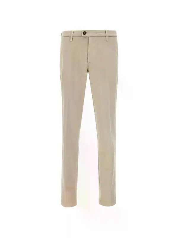 RE-HASH Slim-fit Chinos With Front Pleats - Neutrals
