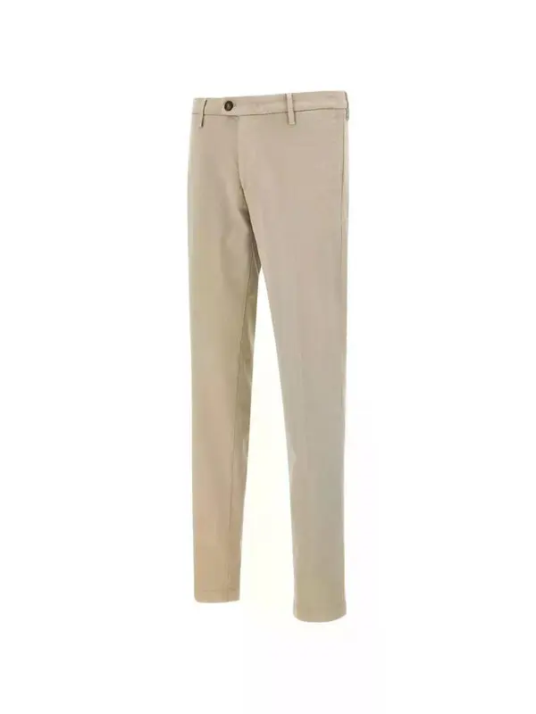 RE-HASH Slim-fit Chinos With Front Pleats - Neutrals