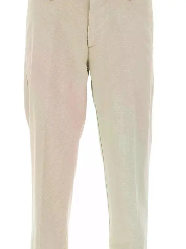 RE-HASH Slim-fit Chinos With Front Pleats - Neutrals