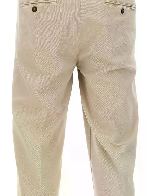 RE-HASH Slim-fit Chinos With Front Pleats - Neutrals
