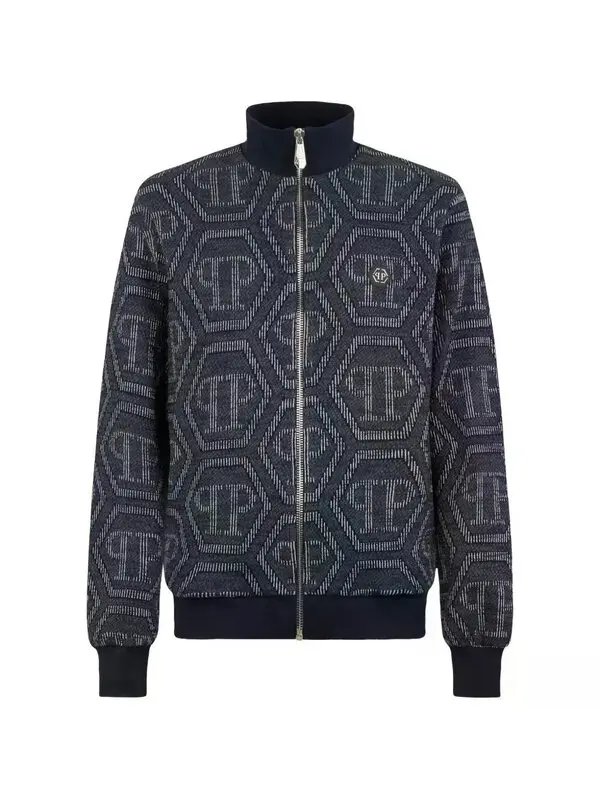 Philipp Plein Jacquard Monogram Jacket - Blue