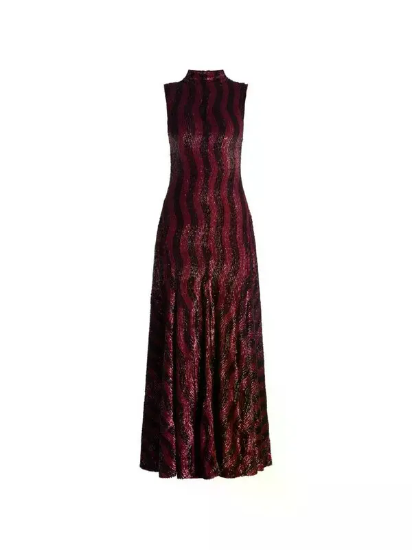 ILTA Leonie Sequin Striped Midi Dress
