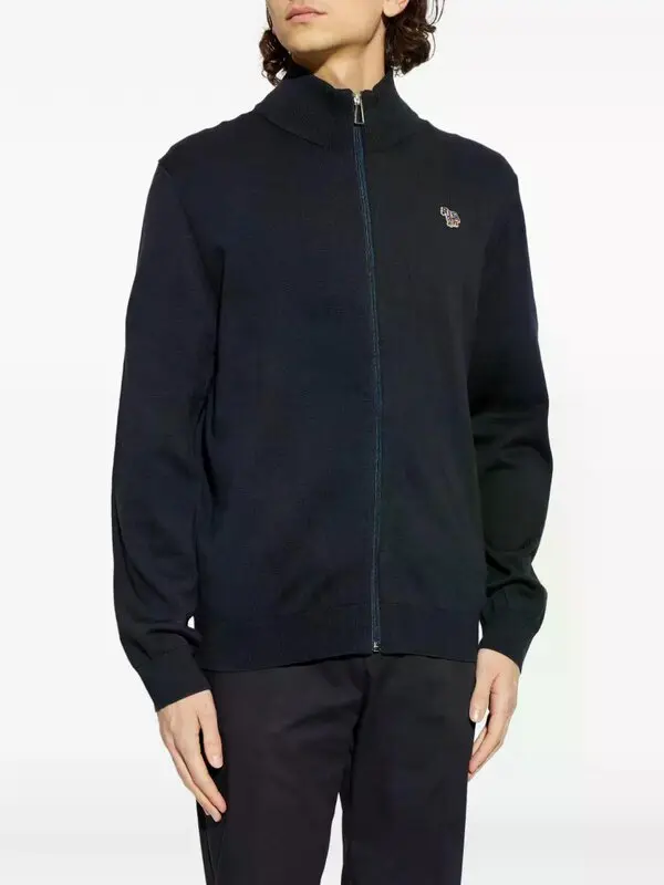 Paul Smith Zebra Logo Zip-up Cardigan