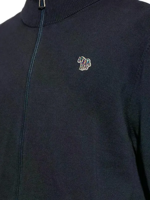 Paul Smith Zebra Logo Zip-up Cardigan