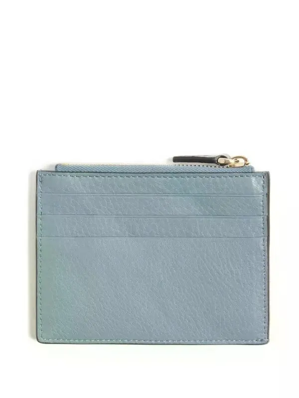 Valentino Garavani Rockstud Grained-leather Card Holder - Blue