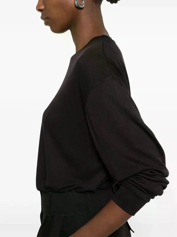 Studio Nicholson Simmons Long-sleeved Topstitch T-shirt - Black