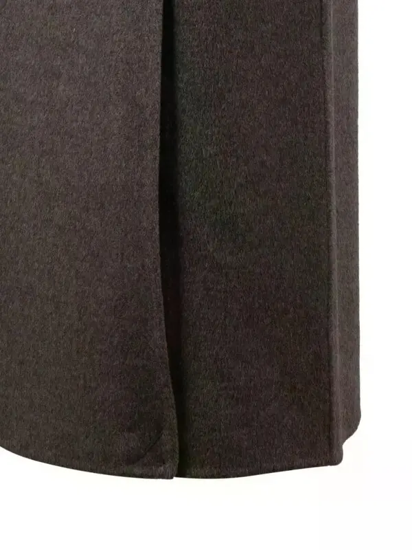 P.a.r.o.s.h Wool Midi Pencil Skirt - Brown