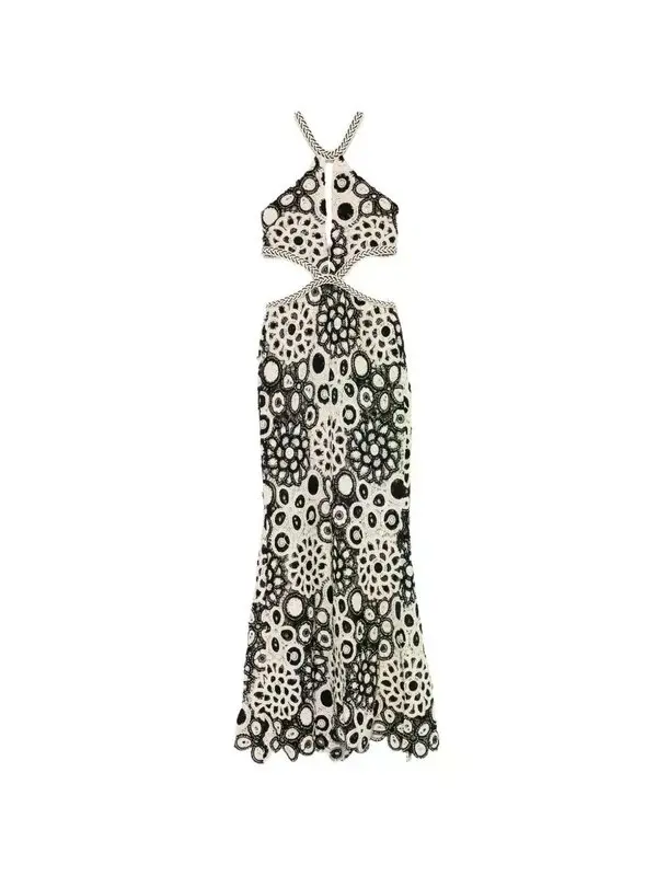 PatBO Floral Cut-out Maxi Dress - Neutrals