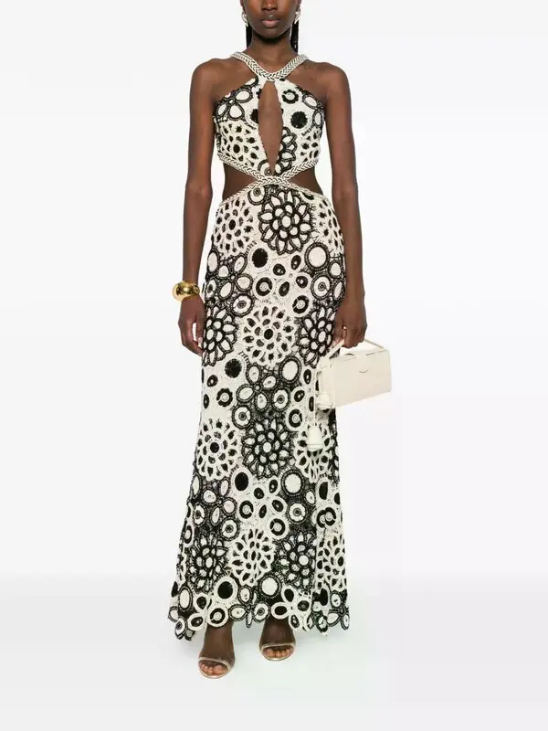 PatBO Floral Cut-out Maxi Dress