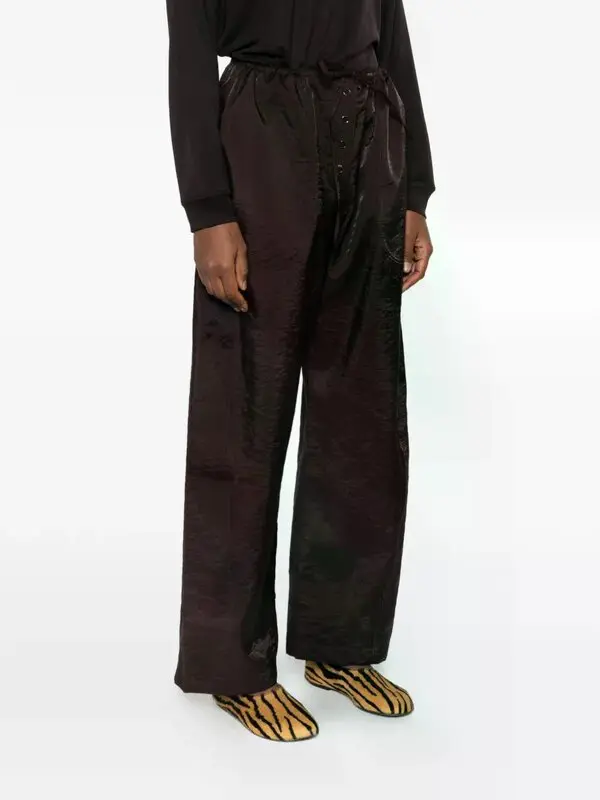 Studio Nicholson Hera Button Tie Trousers - Brown