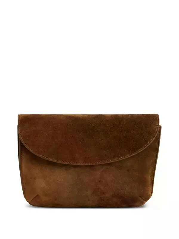 YU MEI Keriana Suede Crossbody Bag - Brown