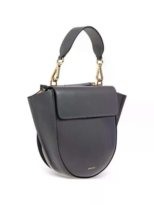 WANDLER Mini Hortensia Flap Top Handle Tote - Grey