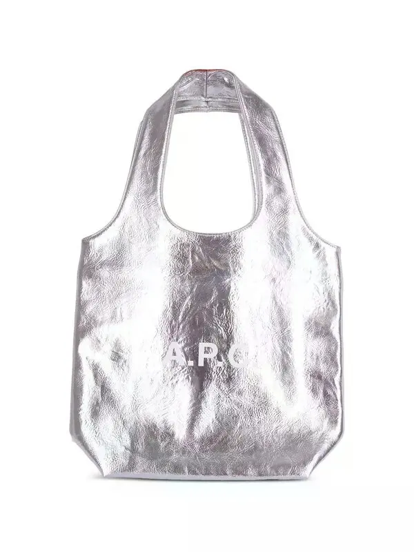 A.p.c. Ninon Lettering Tote Bag - Silver