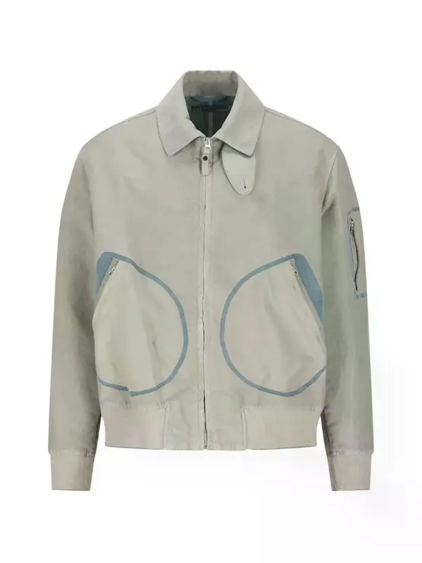 MASSIMO OSTI STUDIO Polo Collar Bomber Jacket - Neutrals