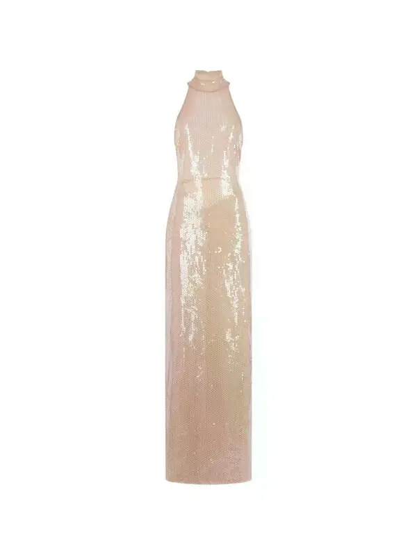 Raquel Diniz Sequin Open-back Maxi Dress