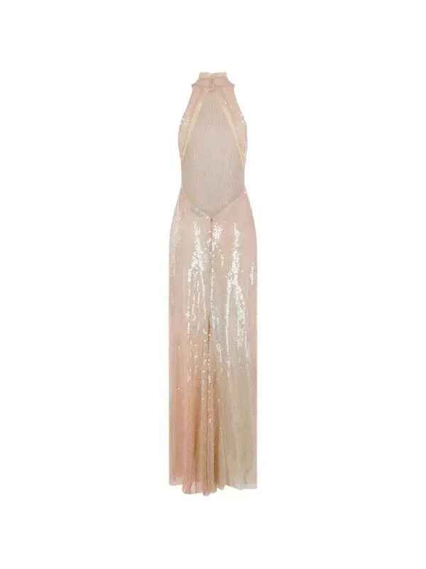 Raquel Diniz Sequin Open-back Maxi Dress