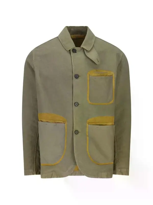 MASSIMO OSTI STUDIO Patch-pocket Jacket - Green