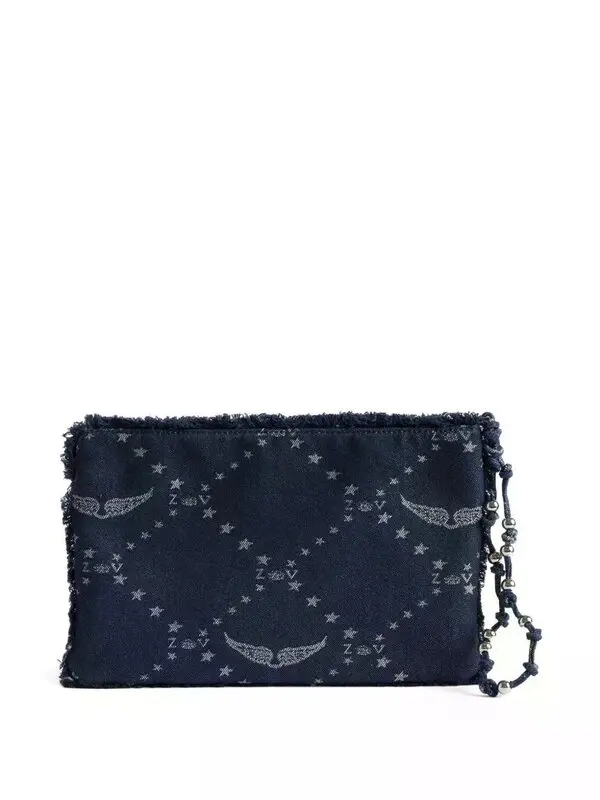 Zadig&Voltaire Angel Monogram Frayed Pouch Bag