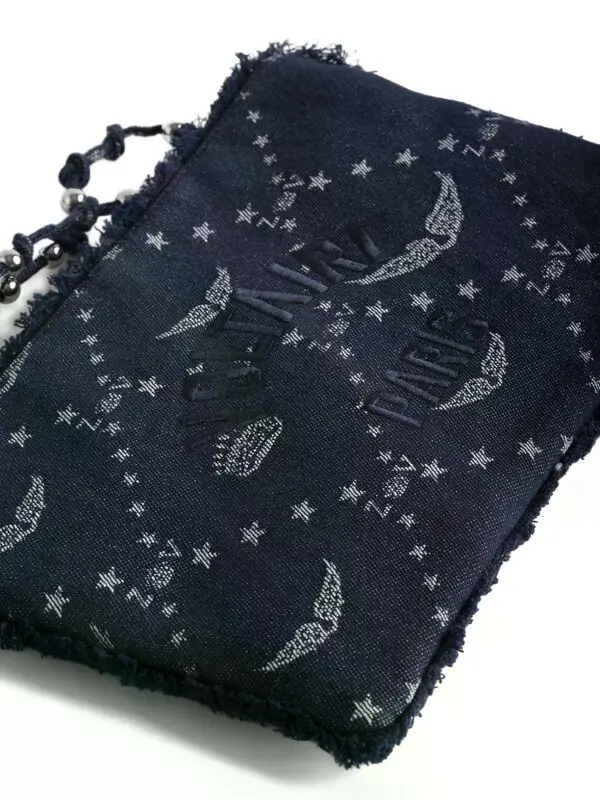 Zadig&Voltaire Angel Monogram Frayed Pouch Bag