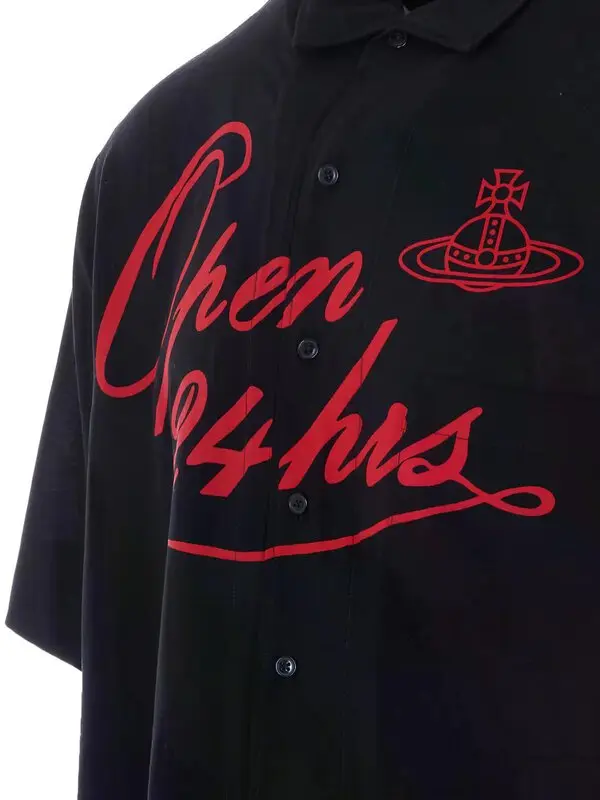 VIVIENNE WESTWOOD Open 24 Hours Bowling Short-sleeve Shirt - Black