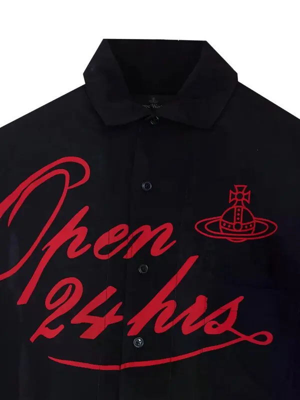 VIVIENNE WESTWOOD Open 24 Hours Bowling Short-sleeve Shirt - Black