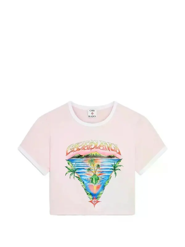Casablanca Graphic Cropped T-shirt