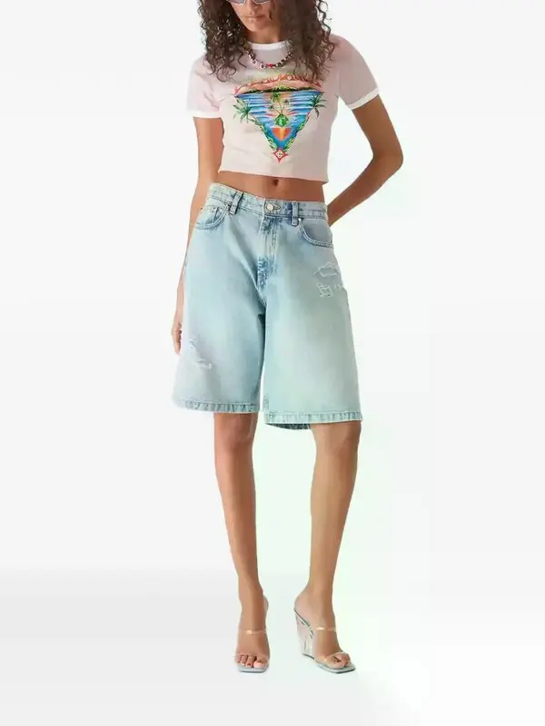 Casablanca Graphic Cropped T-shirt