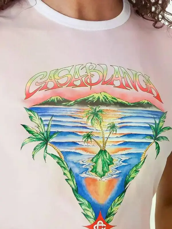 Casablanca Graphic Cropped T-shirt