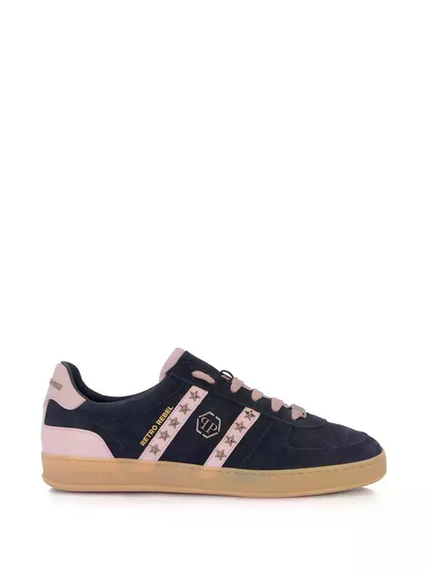 Philipp Plein Retro Rebel Studded Low Top Sneakers - Blue