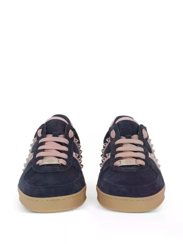 Philipp Plein Retro Rebel Studded Low Top Sneakers - Blue