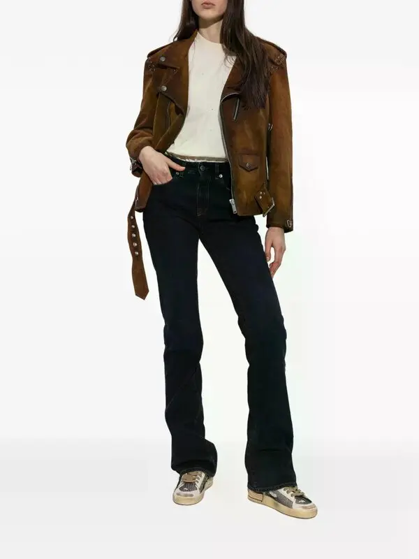 GOLDEN GOOSE Belted Leather Jacket