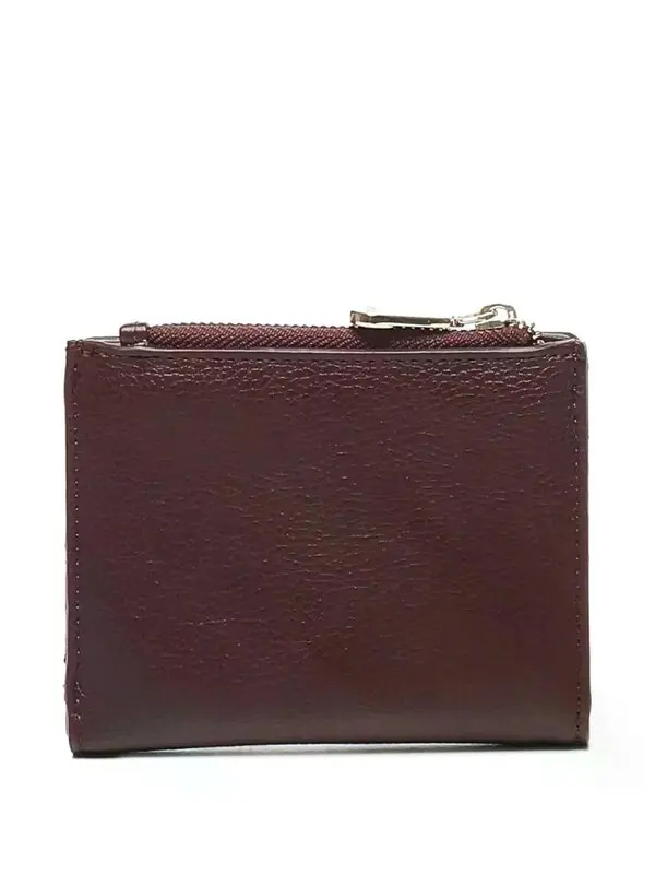 V°73 Lettering Logo Zip Wallet - Brown