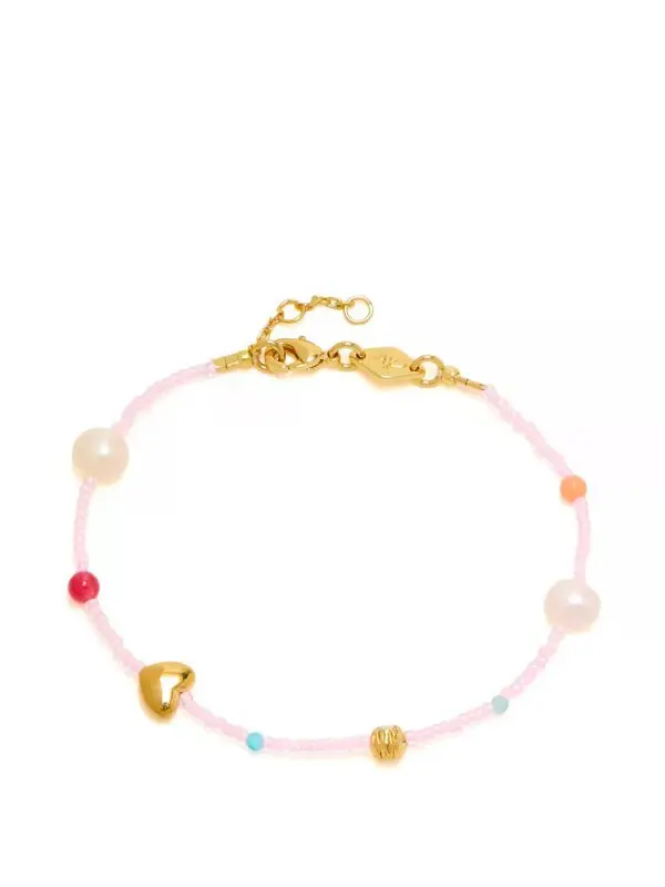 Anni Lu Pearl Heart Bracelet - Pink